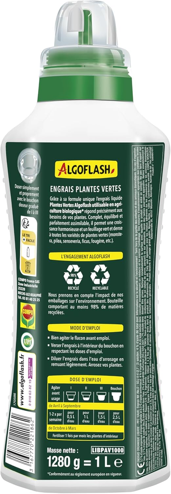 Engrais liquide plantes vertes (Agriculture Biologique) - 1 L – Univers ...